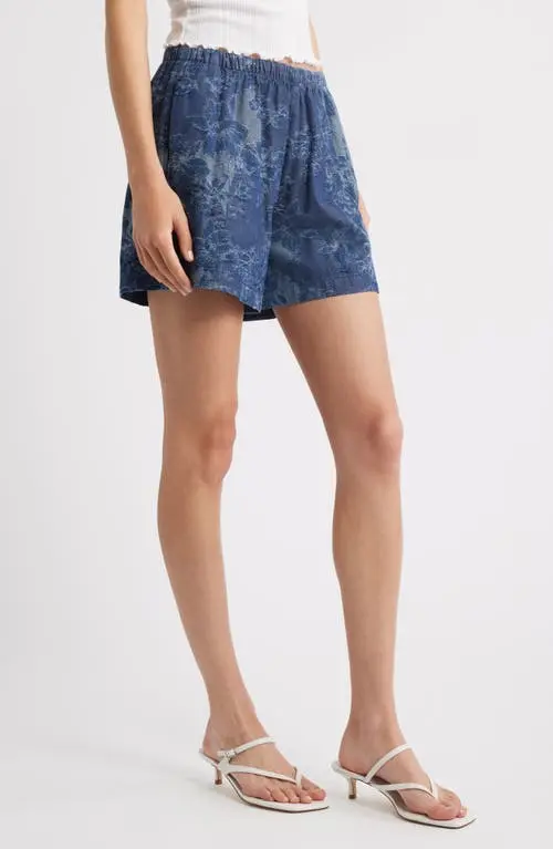 NEXT Floral Jacquard Denim Shorts