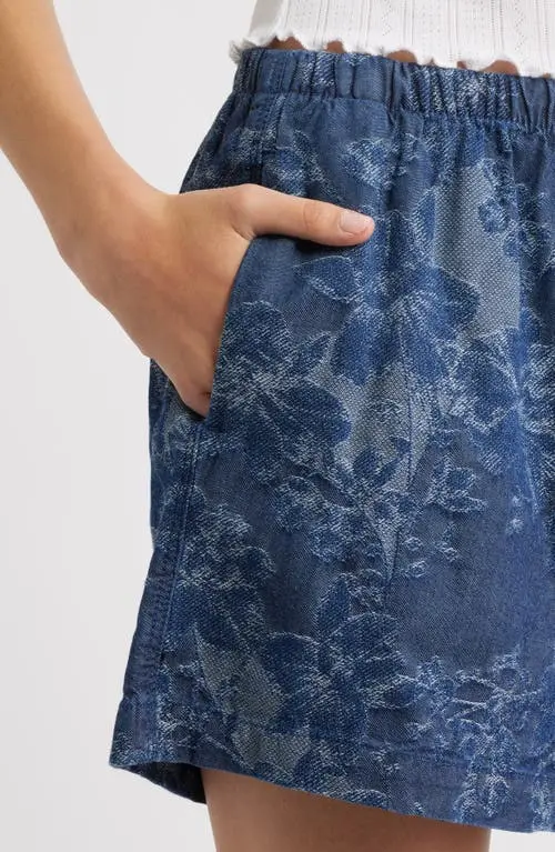 NEXT Floral Jacquard Denim Shorts