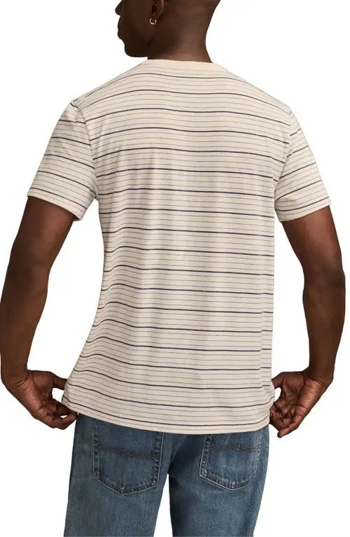 Lucky Brand Stripe Crewneck T-shirt - White