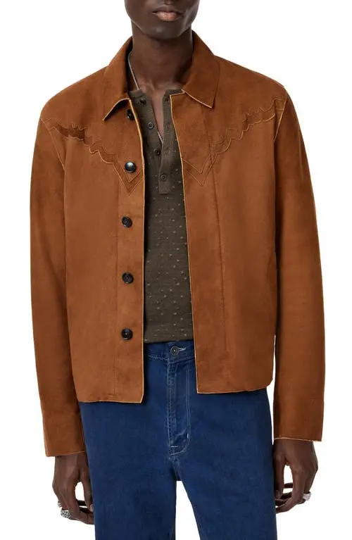 John Varvatos Marlee Suede Western Jacket