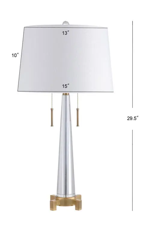 JONATHAN Y Zoe 29.5" 2-light Crystal Led Table Lamp