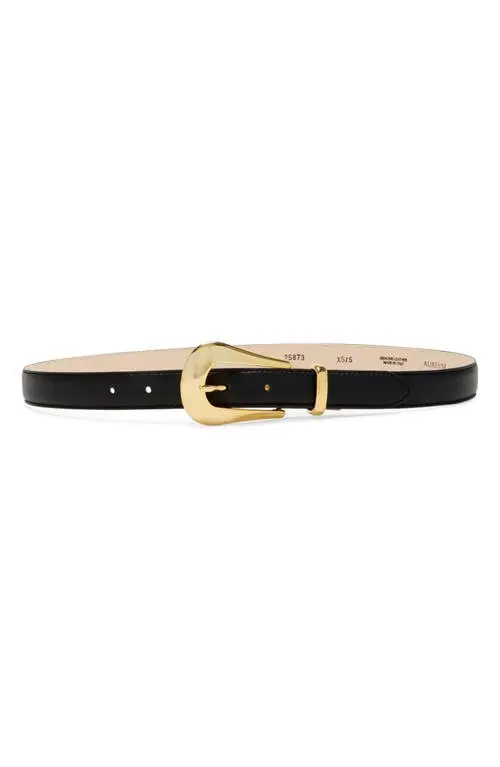 AUREUM No. 17 Suede Belt - Black/gold