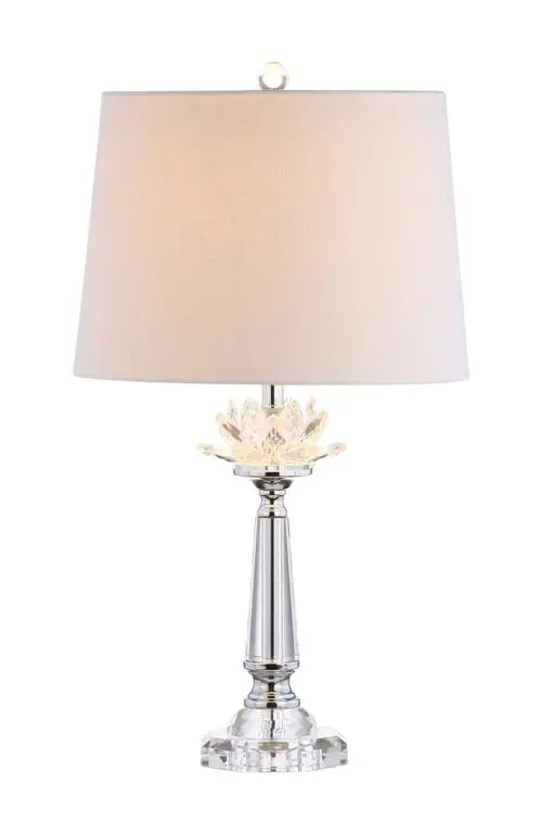 JONATHAN Y Day 24.5" Crystal Led Table Lamp - Clear