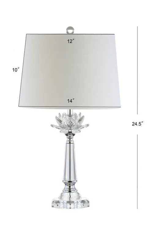JONATHAN Y Day 24.5" Crystal Led Table Lamp