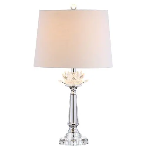 JONATHAN Y Day 24.5" Crystal Led Table Lamp - Clear