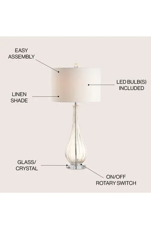 JONATHAN Y Dew Drop 32.75" Glass/crystal Led Table Lamp