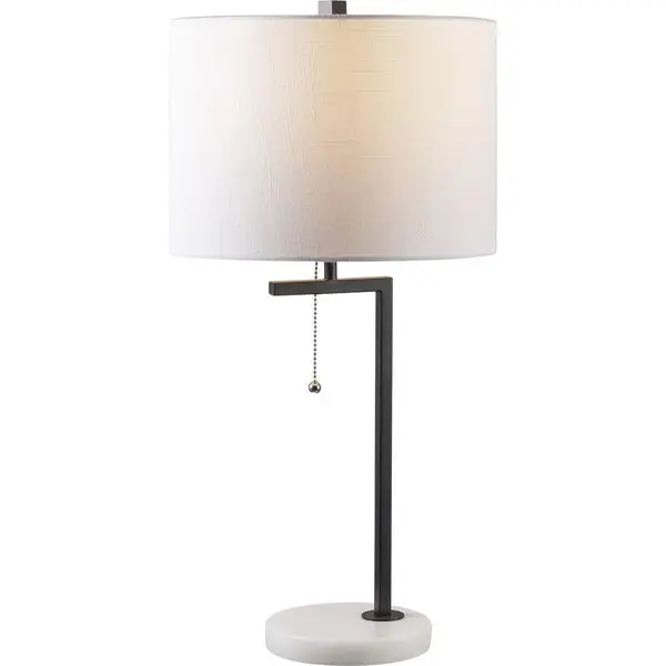 JONATHAN Y Alyssa 24.5" Metal/marble Led Table Lamp - Black