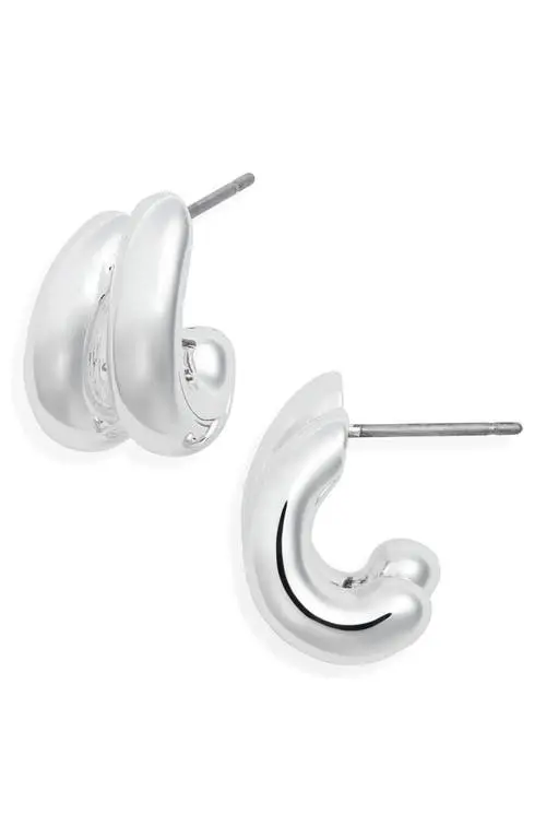 Jenny Bird Mini Florence Double Hoop Earrings - High Polish Silver