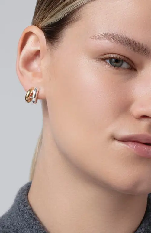 Jenny Bird Mini Florence Double Hoop Earrings - Two-tone