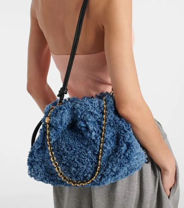 Loewe Flamenco Denim Clutch