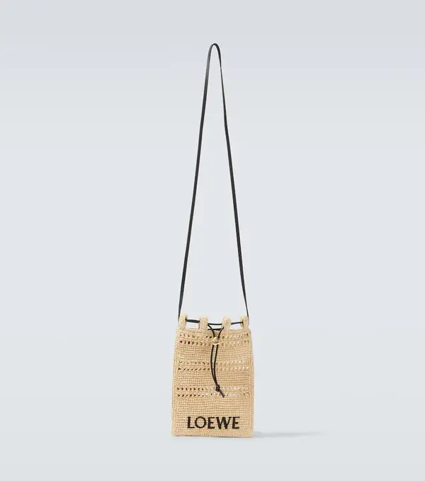 Loewe Paula's Ibiza Raffia Crossbody Bag - Beige