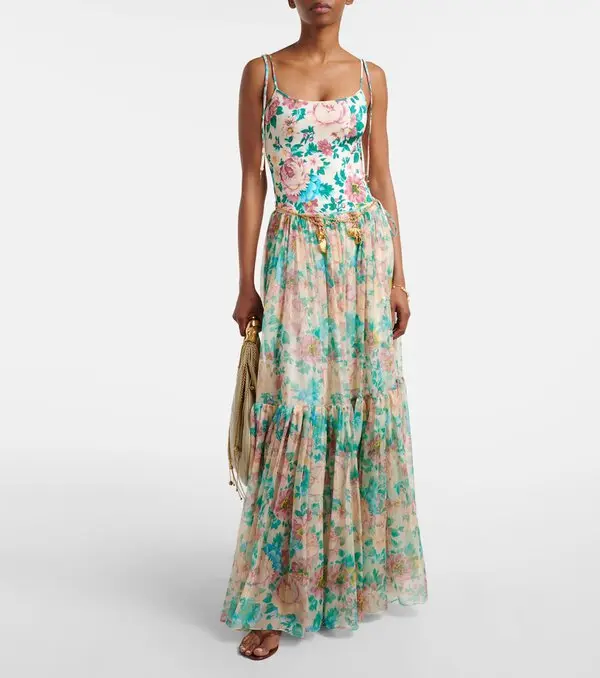 Chloé Floral Silk Muslin Maxi Skirt - Multicoloured