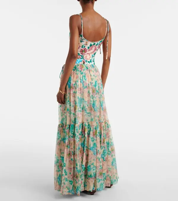 Chloé Floral Silk Muslin Maxi Skirt - Multicoloured
