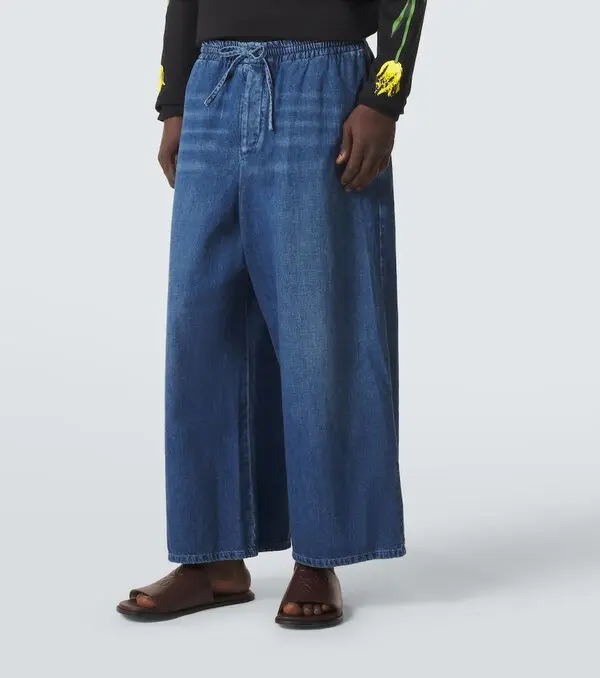 Loewe Paula's Ibiza Cropped Wide-leg Jeans