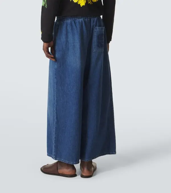 Loewe Paula's Ibiza Cropped Wide-leg Jeans