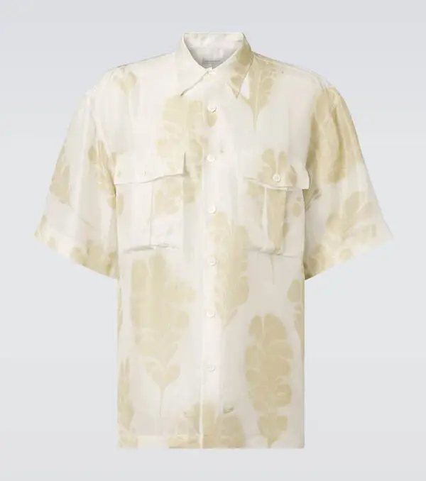 Dries Van Noten Printed Silk Bowling Shirt