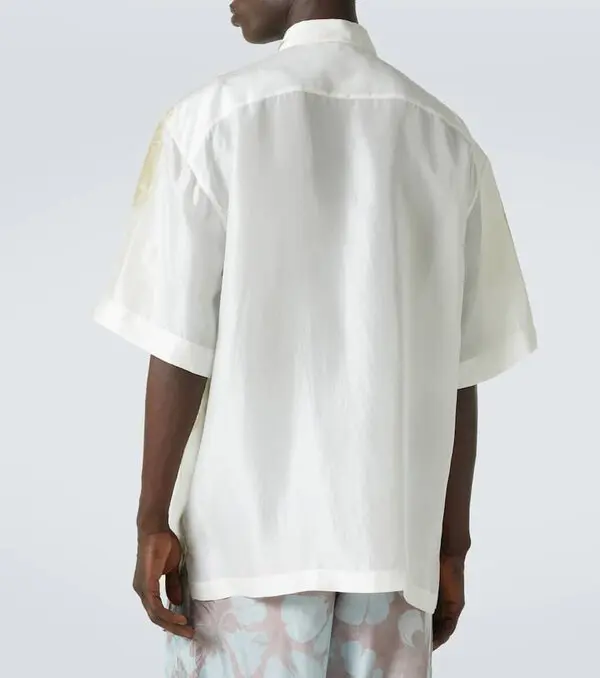 Dries Van Noten Printed Silk Bowling Shirt