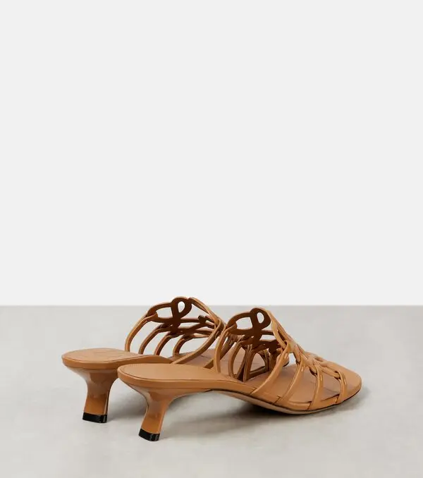 Loewe Paula's Ibiza Petal Anagram Leather Mules - Brown