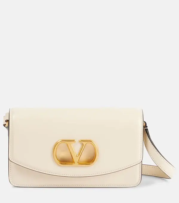 Valentino Garavani Vain Vlogo Leather Clutch - White