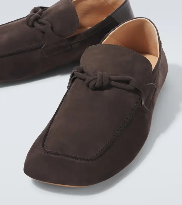 Bottega Veneta Daddy Suede Loafers - Brown