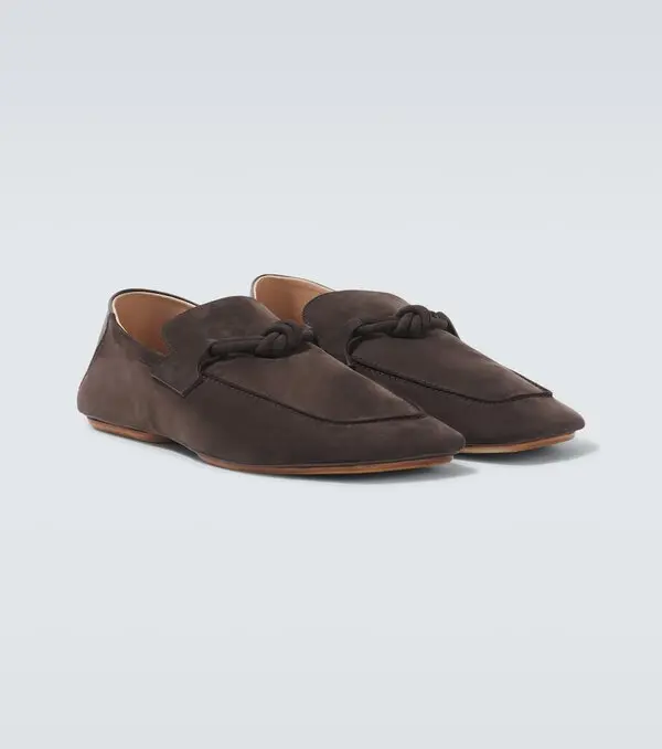Bottega Veneta Daddy Suede Loafers - Brown