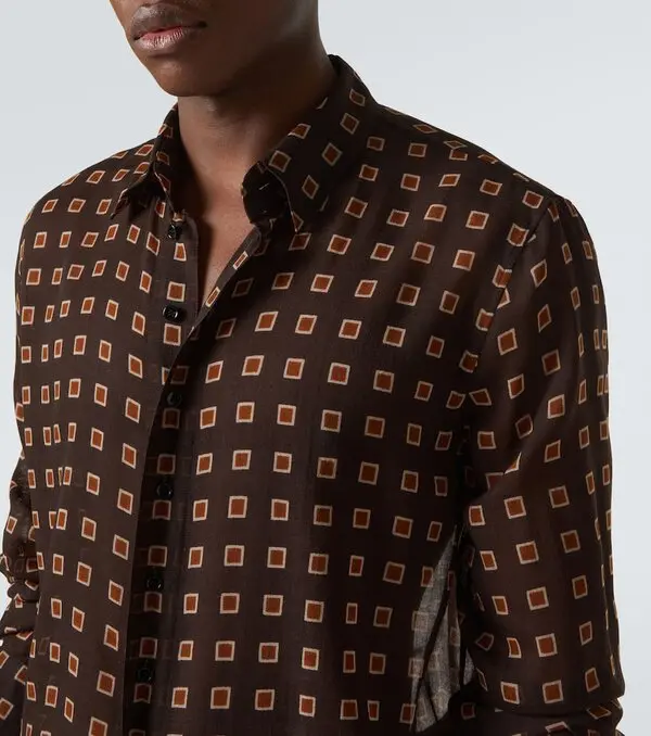Saint Laurent Printed Wool Shirt