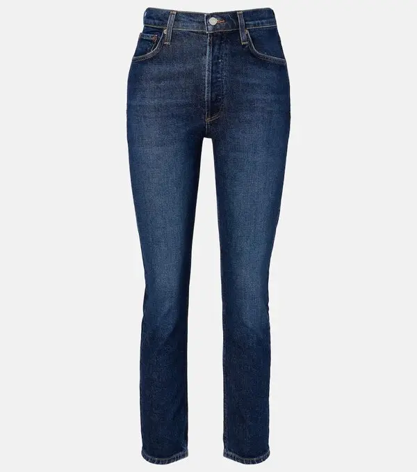 AGOLDE Riley High-rise Straight Jeans - Blue
