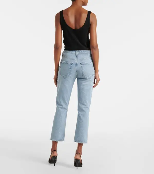 AGOLDE Riley High-rise Straight Jeans - Blue
