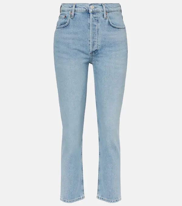 AGOLDE Riley High-rise Straight Jeans - Blue