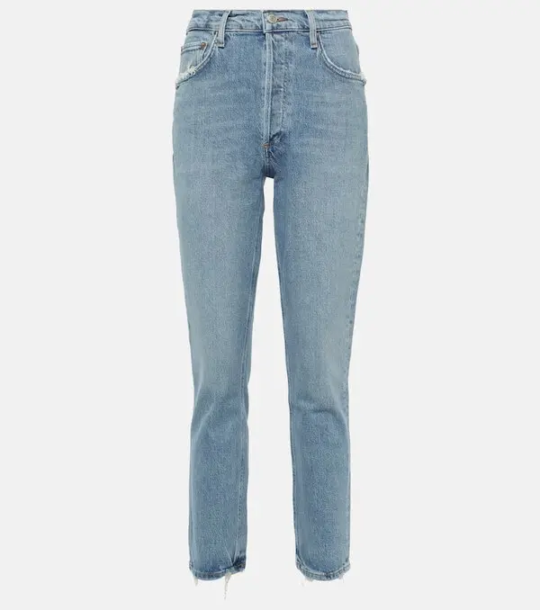 AGOLDE Riley High-rise Straight Jeans - Blue