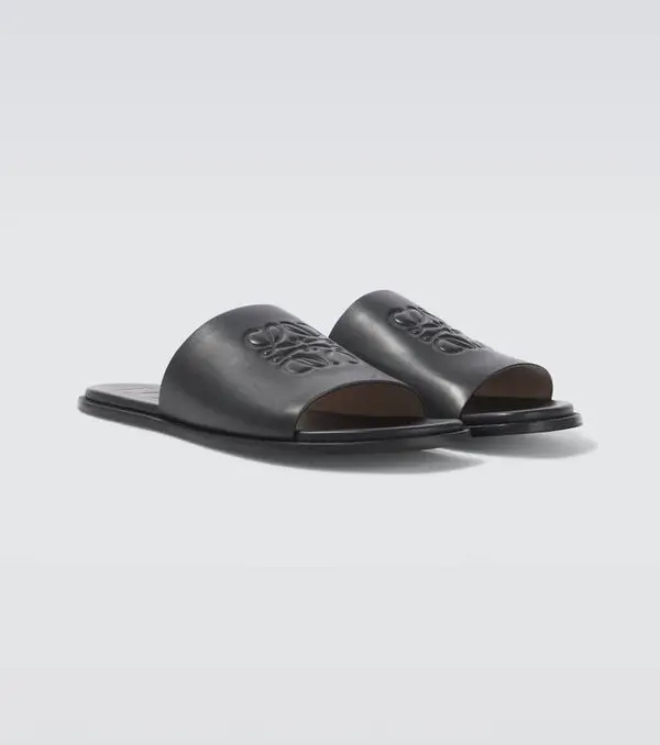 Loewe Flex Anagram Slides - Black