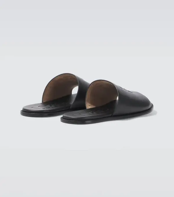 Loewe Flex Anagram Slides - Black
