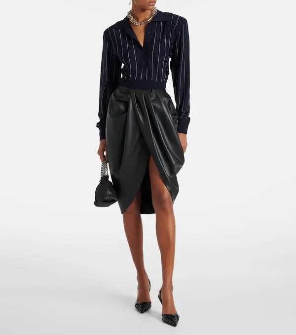 Amina Muaddi Lori 90 Patent Leather And Pvc Slingback Pumps