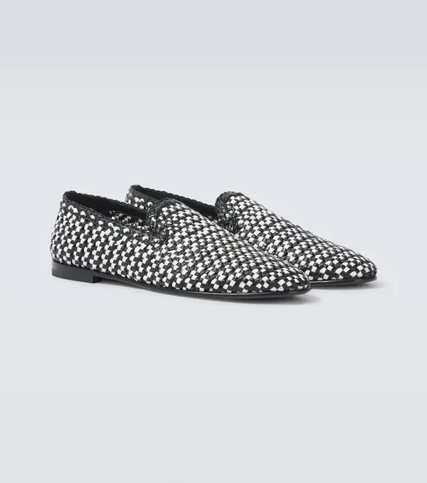Dolce & Gabbana Woven Leather Slip-on Loafers