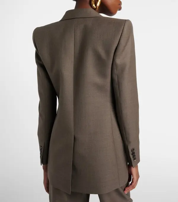 Saint Laurent Wool Double-breasted Blazer - Grey