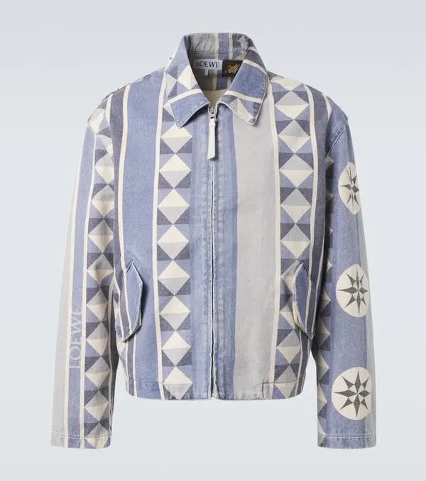 Loewe Printed Denim Blouson - Blue