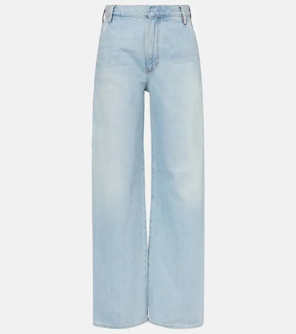AGOLDE Shona High-rise Wide-leg Jeans - Blue
