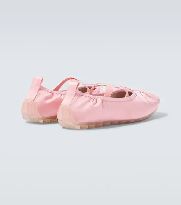 Simone Rocha Ballerina Grip Pleated Ballet Flats