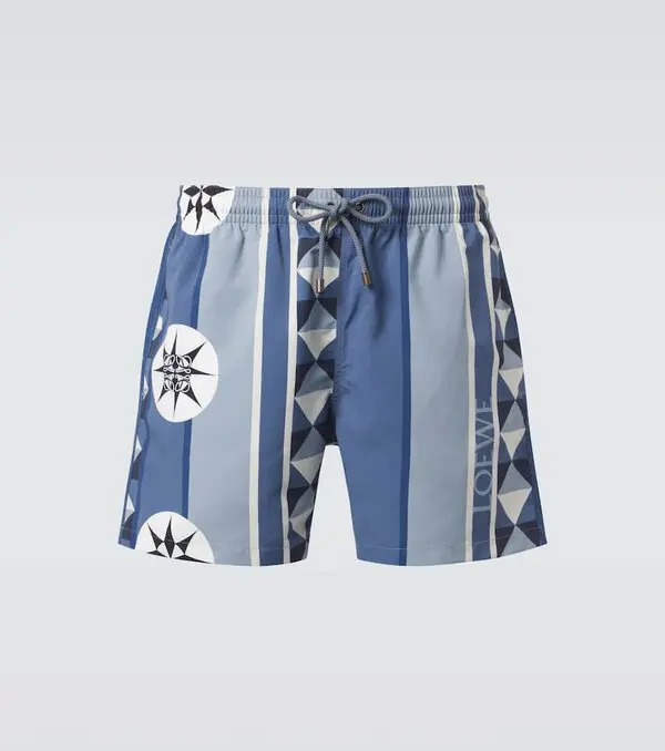 Loewe Printed Swim Trunks - Blue