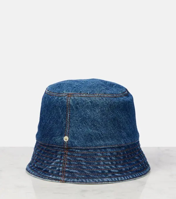 Loewe Paula's Ibiza Logo Denim Bucket Hat - Blue
