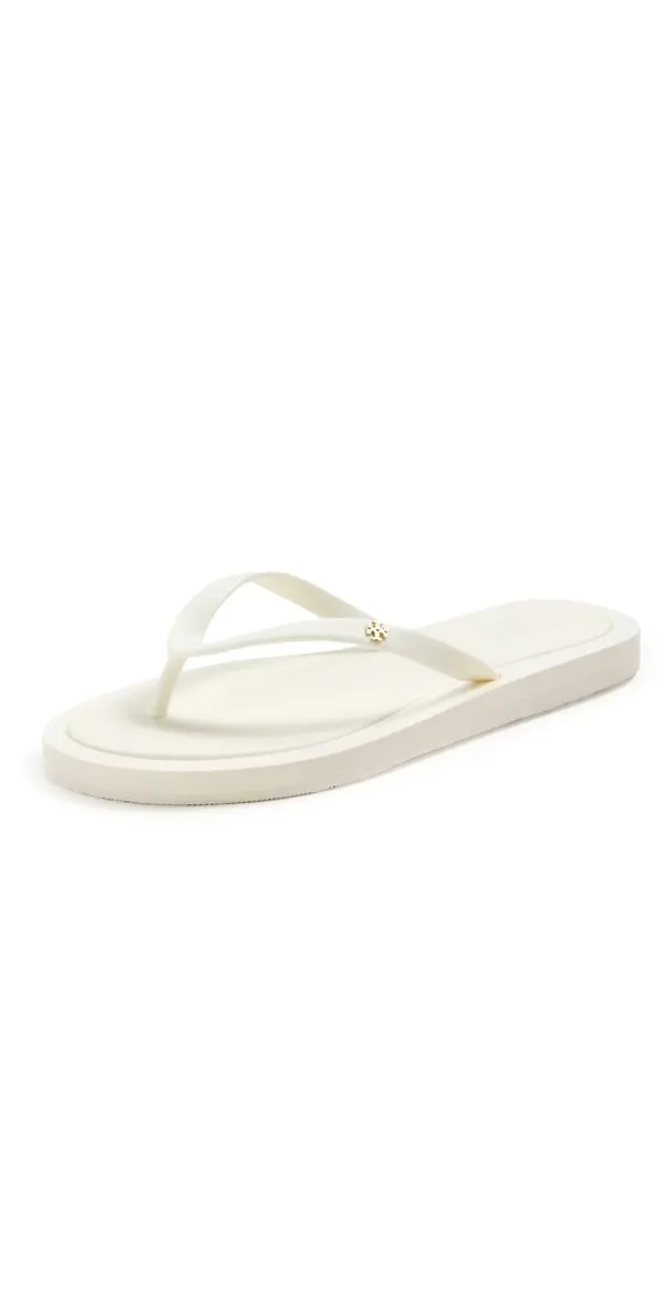 Tory Burch Kira Padded Flip Flops - New Ivory/gold