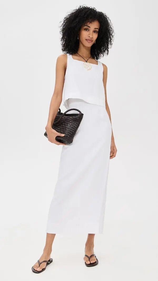 Posse Emma Linen Skirt - Ivory