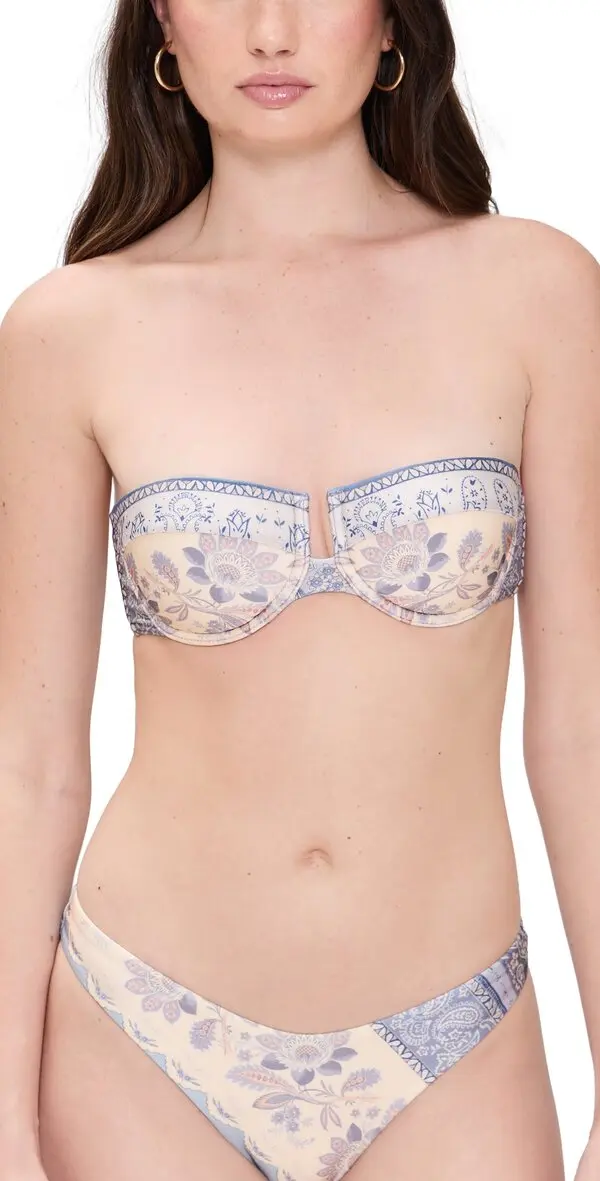 Zimmermann Lucky Balconette Bikini Top - Blue Bandana