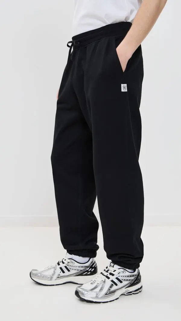 Reigning Champ Mid-weight Terry Cuffed Relaxed Sweatpants - Black
