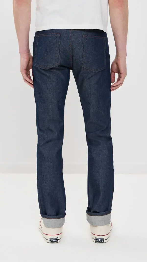 Naked & Famous Denim Weird Guy Natural Selvedge Jeans - Indigo