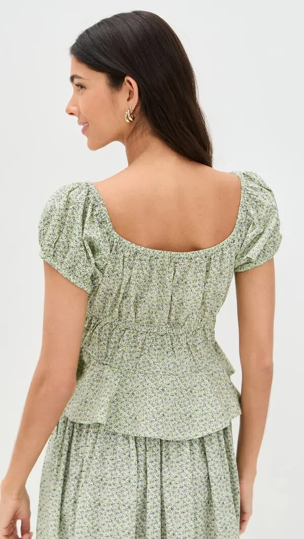 LA MAREGOLD Iris Floral Print Top