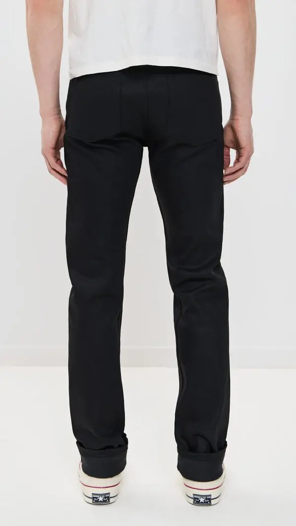 Naked & Famous Denim Weird Guy Cobra Stretch Selvedge Jeans - Black