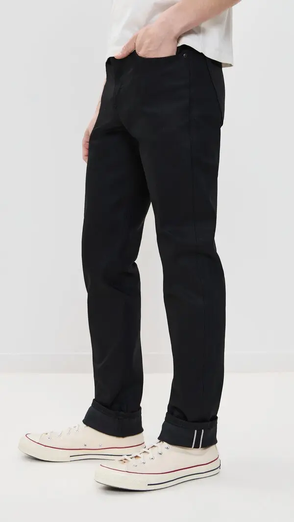 Naked & Famous Denim Weird Guy Cobra Stretch Selvedge Jeans - Black