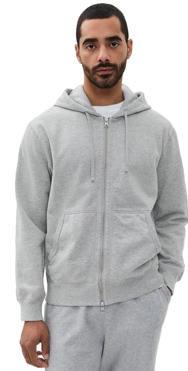 Reigning Champ Mid-weight Terry Zip Hoodie - Hgrey