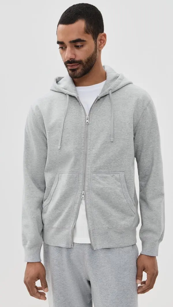 Reigning Champ Mid-weight Terry Zip Hoodie - Hgrey